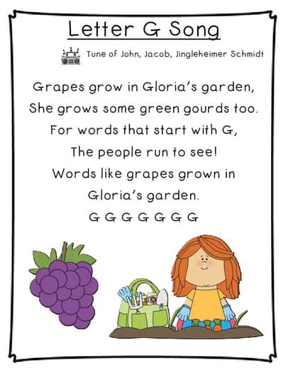 Letter G Poetry Kindergarten And First Grade By Wishful Learning By