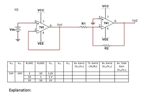 solved vcc vcc r1 741 6 vo1 741 vee vee r2 vcc