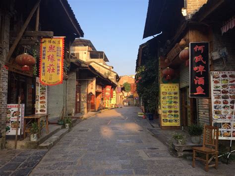 桂林阳朔兴坪古镇 桂林阳朔兴坪古镇图片 大山谷图库