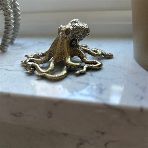 Handmade Brass Octopus Sculpturehomestudydesktop Decoration Etsy