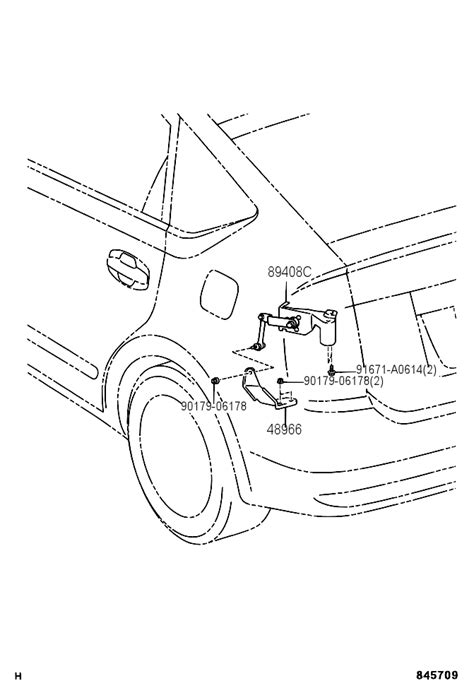 Height Control Sensor Sub Assembly Rear Left Hand 89408 47010