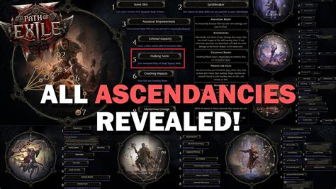 All Path Of Exile 2 Ascendancy Classes Revealed Youtube