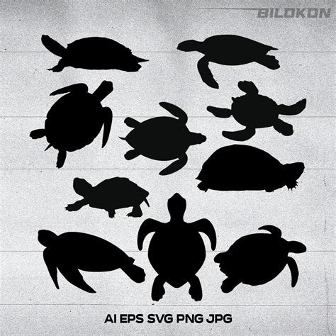 Turtle Vector Silhouette