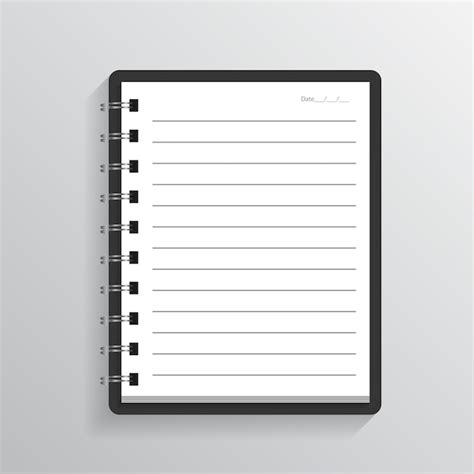 Premium Vector Blank Realistic Spiral Notepad Notebook On Gray Background