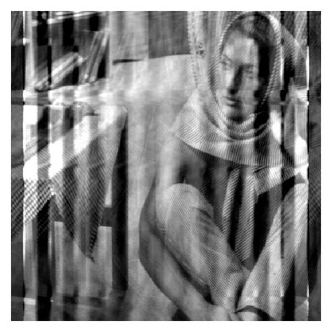 a blurred image by uniform linear motion of length 43 restoration of