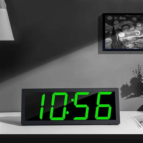 Voice Activated Smart Large Digital Wall Alarm Clock With App Control Temperature Display