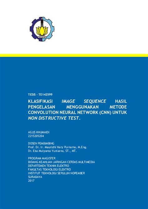 Pdf Klasifikasi Image Sequence Hasil Pengelasan Menggunakan Metode