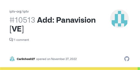 Add Panavision Ve · Issue 10513 · Iptv Orgiptv · Github