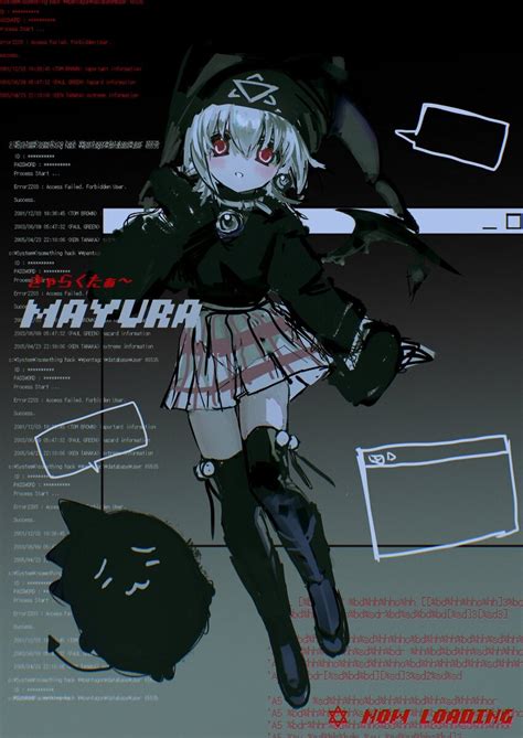 Yoyoyotto Mayura Ukagaka Black Footwear Highres 1girl Black Hat Black Wings Boots