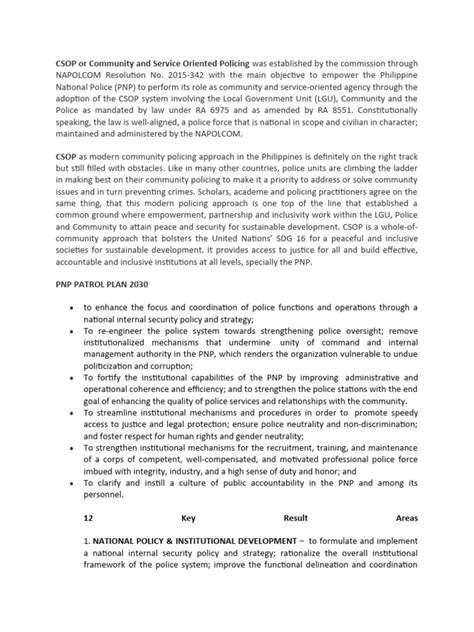 Csop Pdf Police Strategic Planning