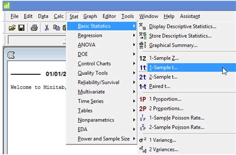 Minitab T Test How To Use The Minitab T Test Examples