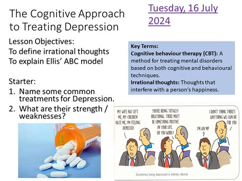 The Cognitive Approach To Treating Depression Teaching Resources