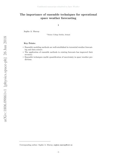 Pdf The Importance Of Ensemble Techniques For Operational Space