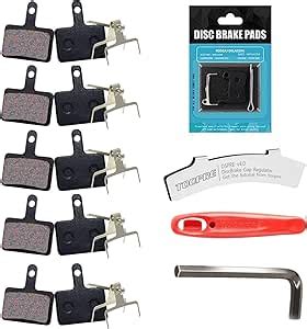 Toopre 5 Pairs Disc Brake Pads With Installation Tools