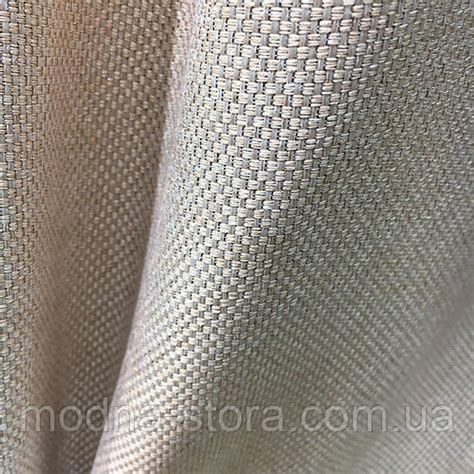 Комплект штори блекаут льон рогожка Колір світлий бежевий Готові штори в спальню зал