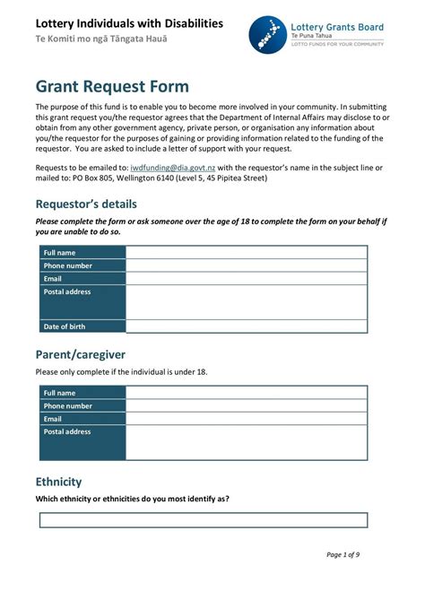 Grant Request Form Fill And Sign Online With Lumin