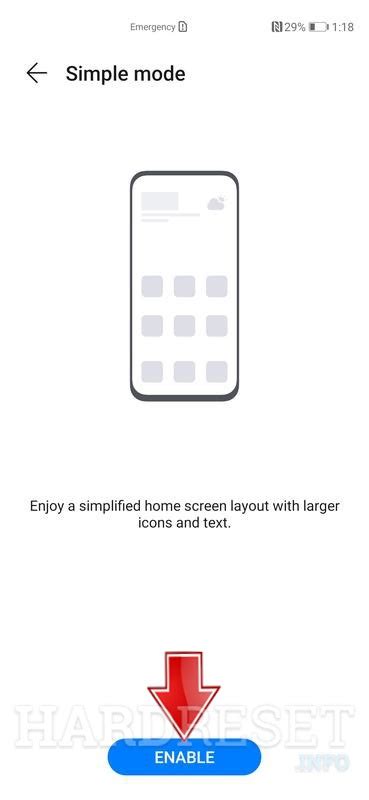 How To Turn Off And Turn On Simple Mode Huawei P Pro Hardreset Info