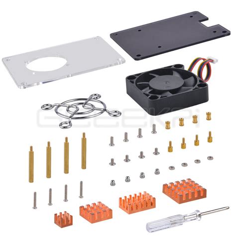 geeekpi raspberry pi 5 case with fan raspberry pi 5 acrylic case fan