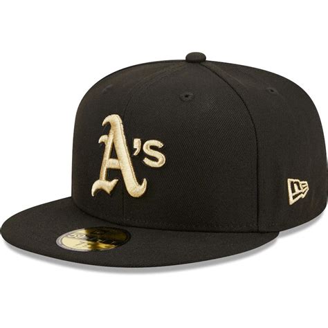 New Era Oakland Athletics Black 1989 World Series Metallic Gold Underv