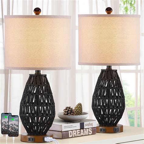 Wicker Rattan Table Lamp