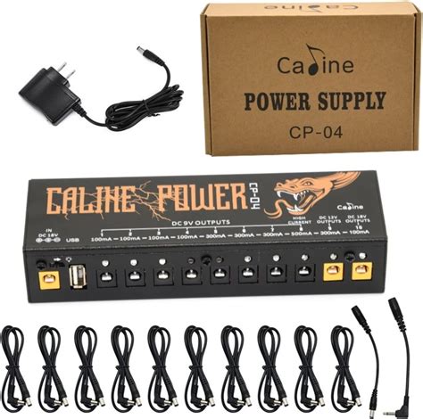 Amazon Com Caline CP 04 Guitar Pedal Power Supply 10 DC Outputs For 9V 12V 18V Effect Pedal