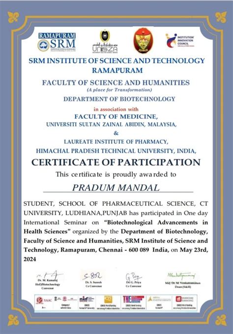 Pradum Mandal On Linkedin Certificate Of Participation In One Day International Seminar On