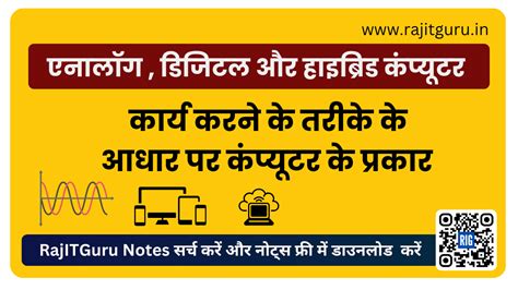 एनालॉग डिजिटल और हाइब्रिड कंप्यूटर Rajitguru