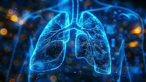 Digital Lung Anatomy Visualization Ai Generated Stock Illustration Illustration Of System