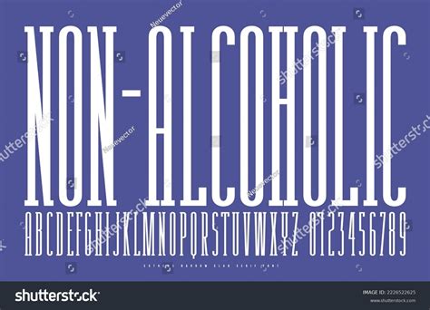 Extra Condensed Serif Font Label Design Stock Vector Royalty Free