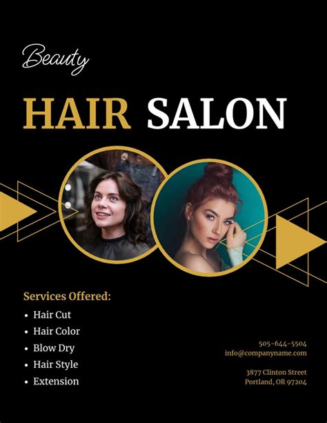 Beauty Hair Salon Flyer Template Venngage