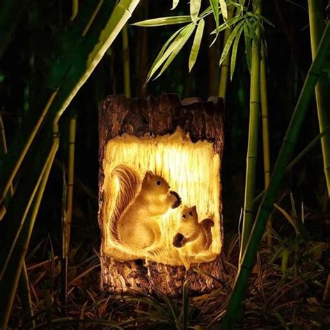 Solar Squirrel Stake Light Rythm Led Bulbs