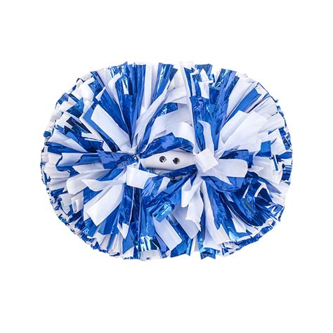 Cheerleading Metallic Pom Poms With Handle Vibrant Color Cheering Squad