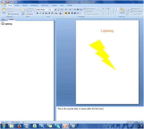 Exercise Lesson The PowerPoint Window Guides