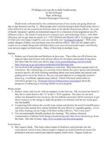 Biodiversity 99 Examples Format How To Describe Pdf