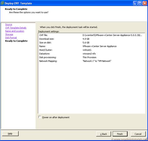 VMware VCenter Appliance Installation