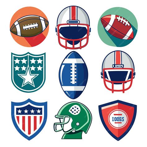 American Football Logos A Collection Of Iconic Sports Emblems Premium