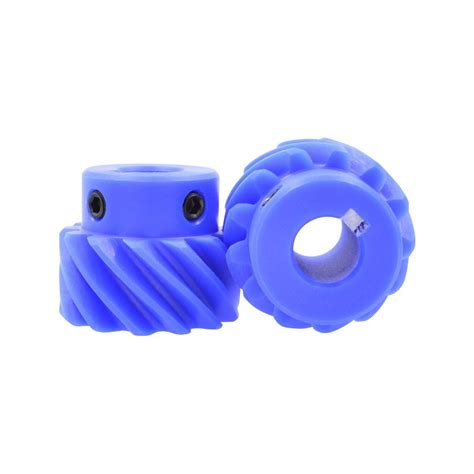 Blue Nylon Helical Gear 13 Teeth 15 Teeth 20 Teeth Plastic Staggered Shaft Helical Gear 45