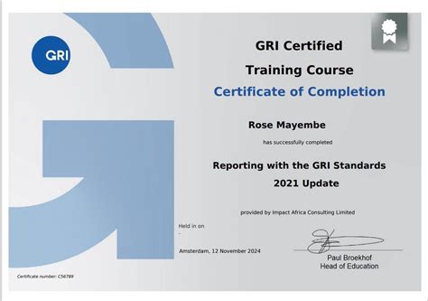 One Step Closer To Becoming A Certified Gri Esg And Sustainability