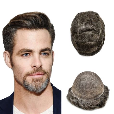 Toupee For Men Hair System 100 European Human Hair Full