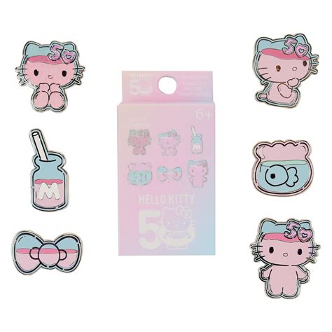 Sanrio Hello Kitty 50th Anniversary Clear And Cute Mystery Box Pin