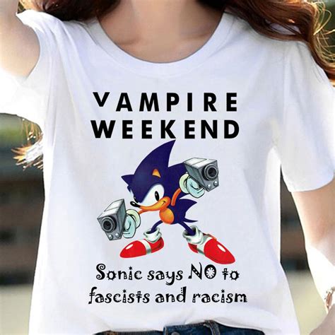 Vampire Weekend Sonic Says No To Fascists And Racism T Shirt Kutee