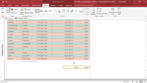 Ms Access 2016 Format Reports Youtube