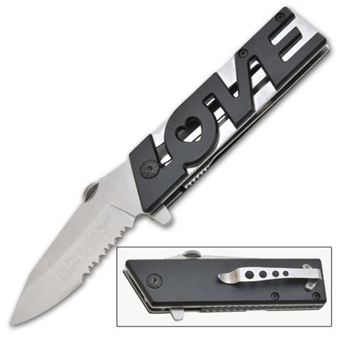 8 Inch Love Trigger Assisted Knife Blacksilver