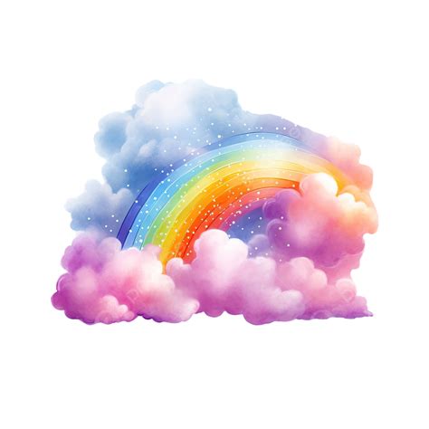 Rainbow With Clouds Png All For One