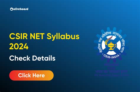 csir net syllabus 2024 and exam pattern download pdf