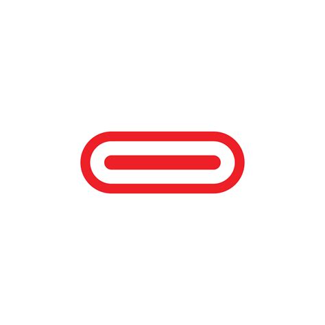 Eps10 Red Vector Usb Type C Port Connector Abstract Icon Isolated On