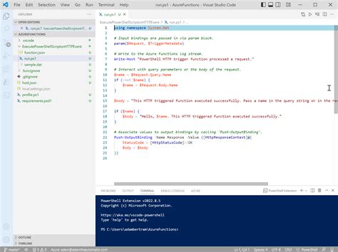 Building Powershell Azure Functions With Vs Code Series