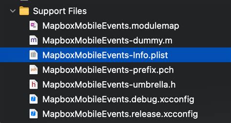 Missing Infoplist In Mapboxeventsframework Error With Cocoapods 110