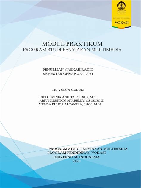 Modul Praktikum Penulisan Naskah Radio Pdf