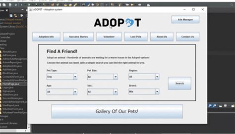 GitHub GayaGorodecki AdoptionSystem Java Pets Adoption Management System Designed And Built